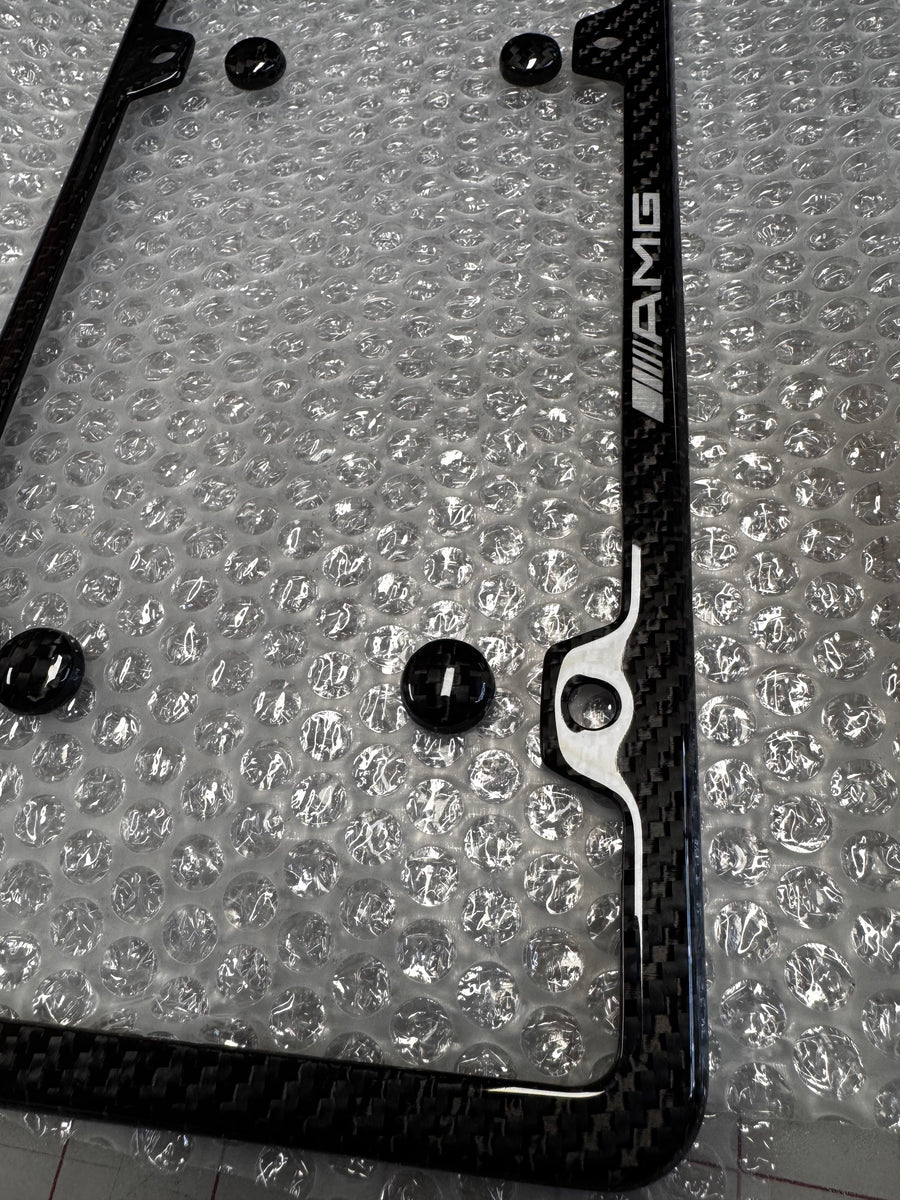 AMG Carbon Fiber Plate Frame 4 bolt hole slim style – Unique-Karbon
