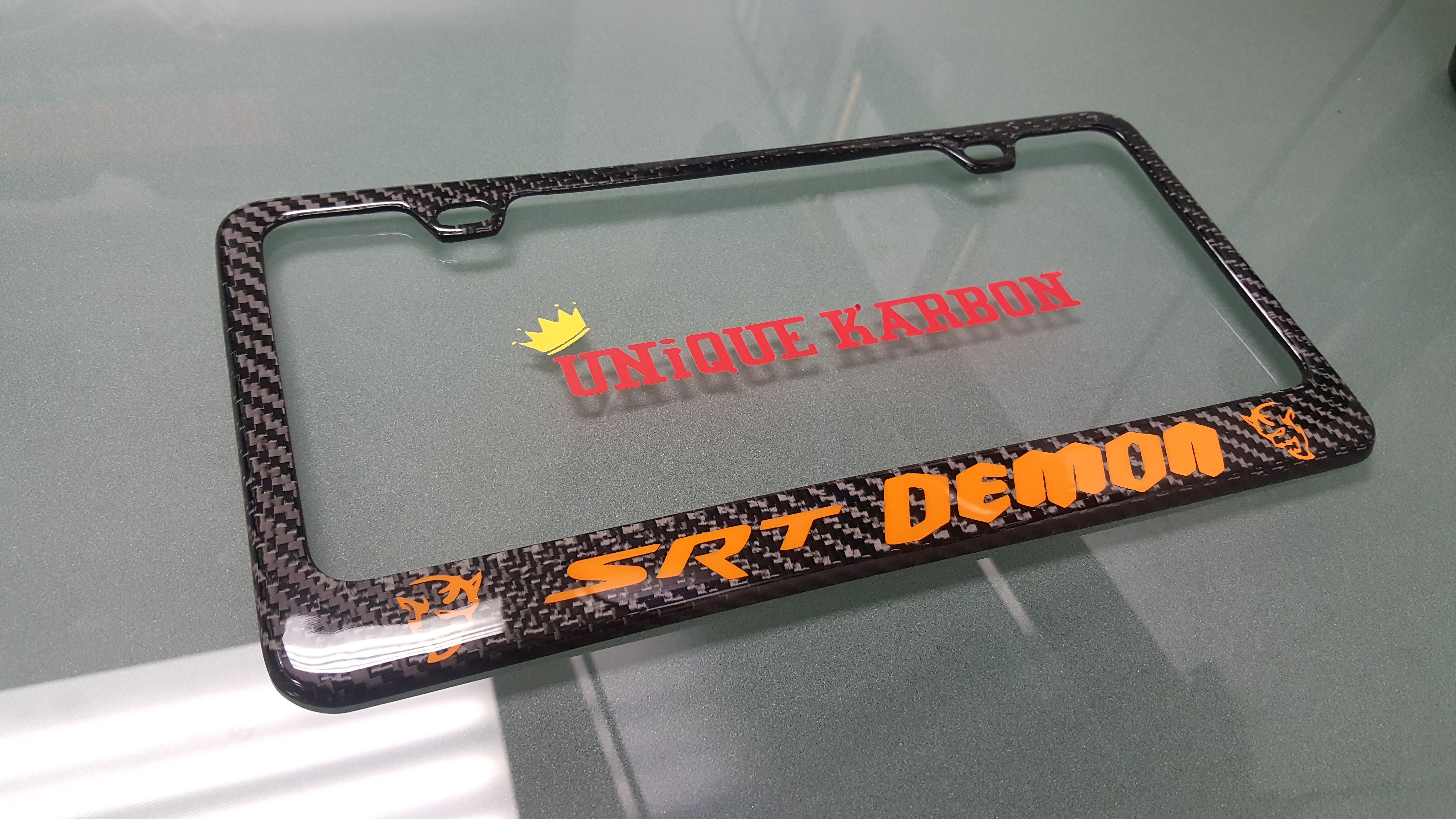 Dodge SRT DEMON carbon fiber plate frame