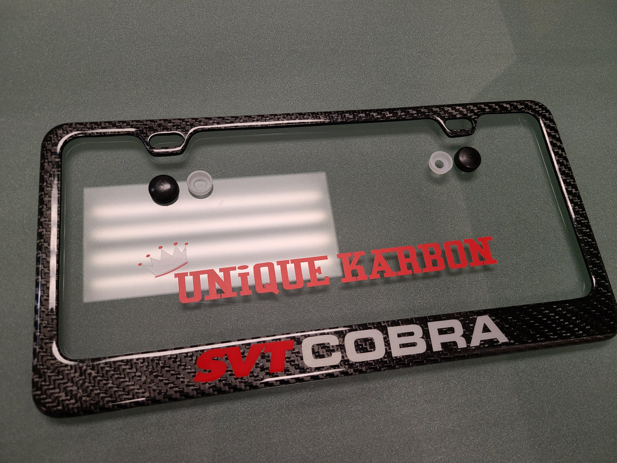 SVT COBRA Carbon Fiber Plate License Plate Frame – Unique-Karbon