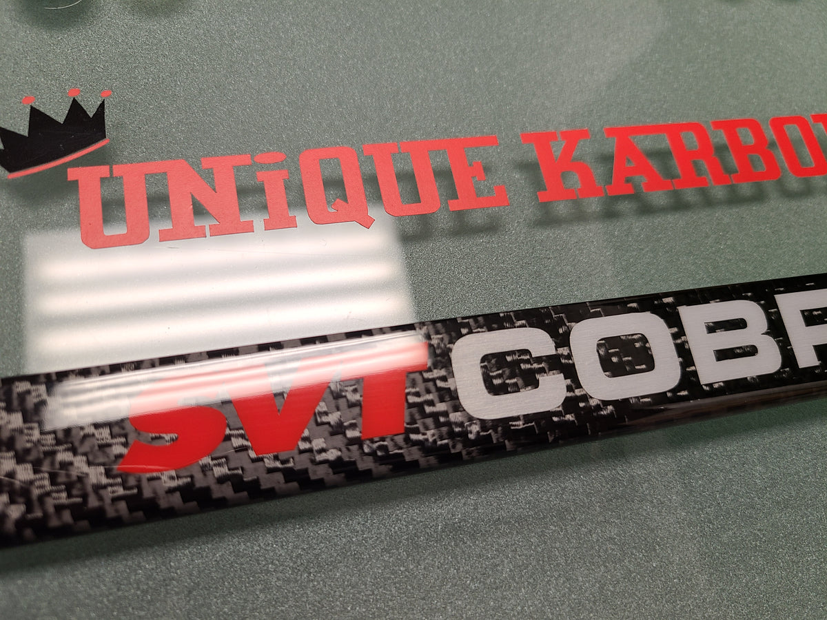 SVT COBRA Carbon Fiber Plate License Plate Frame – Unique-Karbon