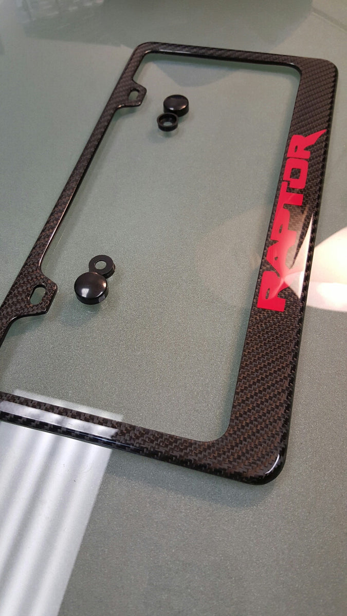 FORD F150 RAPTOR CARBON FIBER PLATE FRAME -RED – Unique-Karbon